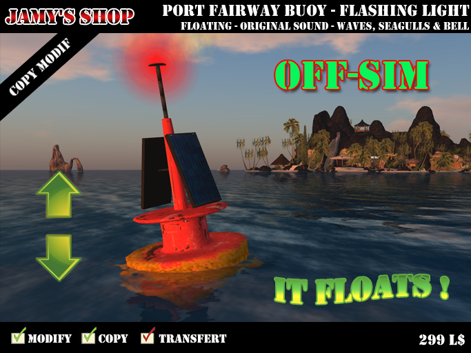 Second Life Marketplace - Floating red buoy off-sim Box